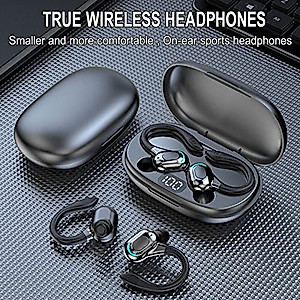Sport Ear Hook Bluetooth Earphones with Microphones, HiFi Stereo Earbuds Waterproof Headsets with LED Display