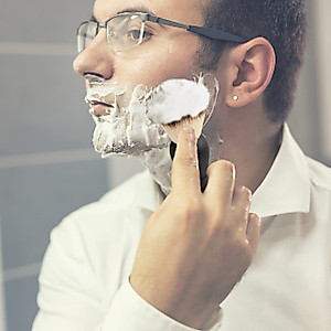 CCbeauty Mens Shaving Brush and Bowl Kit,3-IN-1 Shave Soap Cup,Badger Silvertip Shaving Brushes Holder,Shaver Mug and Brush Set for Men,Dad Husband Boyfriend Birthday Valentines Day Gifts for Him