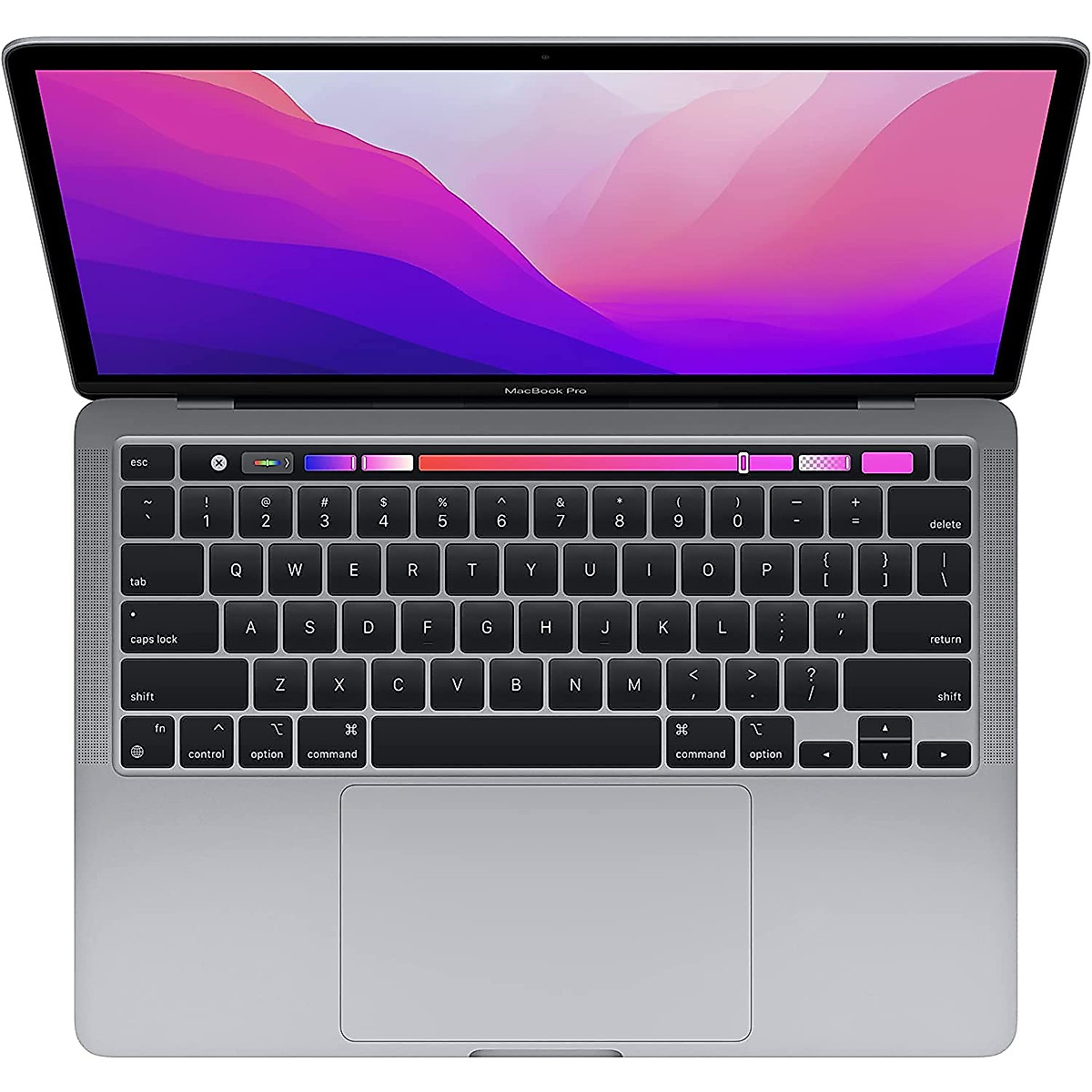 2022 Apple MacBook Pro Laptop with M2 chip: 13” Retina Display, 8GB RAM, 512GB SSD, Touch Bar, Backlit Keyboard, FaceTime HD Camera Space Gray (Renewed)
