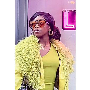 FEISEDY Vintage Retro 70s Plastic Aviator Sunglasses Trendy Orange Classic Large Squared Frame B2751