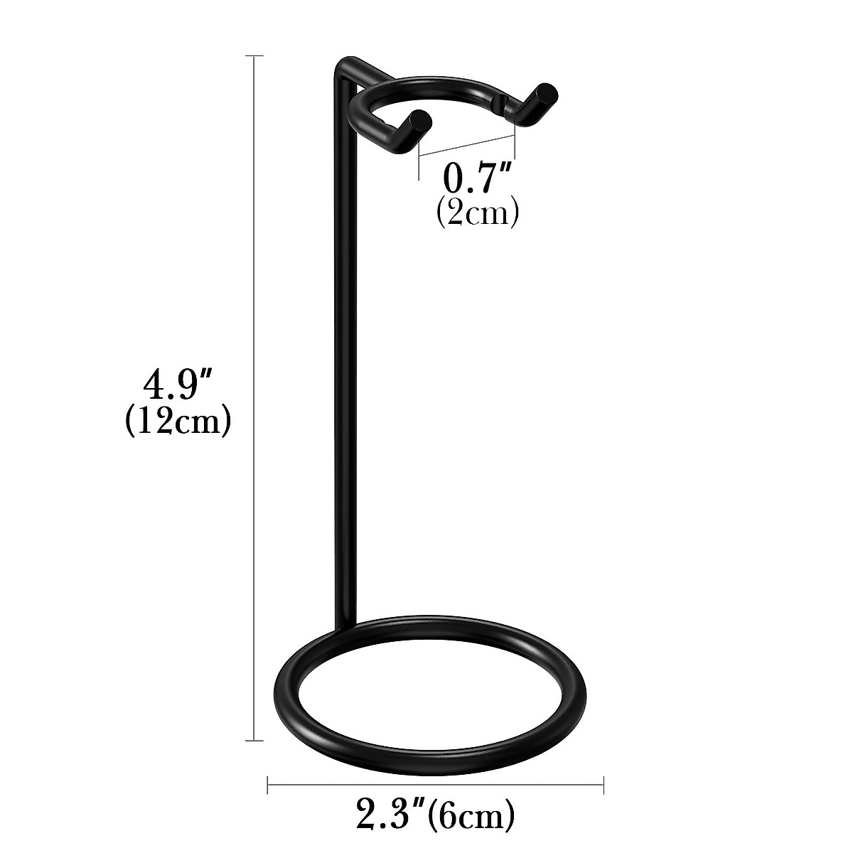 Linkidea Stainless Steel Safety Razor Stand, Men's Travel Shaving Razor Holder Compatible with Long Handle Safety Razor, Fusion 5 Proshield (Black)