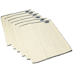 Imagine Baby Products Smart Fit Prefold Diapers, White, Large, 6 Count