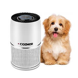 Cozmor Air Purifier for Home Large Room, H13 True HEPA Filter Smart Auto Sensor, Eliminate 99.98% Odors, Mold, Pollen, Smoke, Air Cleaner with Sleep Mode, Timer, Child-Lock for Bedroom Office