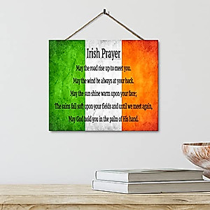 JennyGems Irish Prayer Wooden Sign, May the Road Rise Up To Meet You, 10x12 Hanging Wood Sign, Celtic Gifts, Irish Gifts, American Made