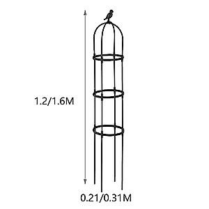 Garden Trellis for Climbing Plants Outdoor, Tall Rustproof Plant Trellis, for Potted Plants/Vine/Rose/Clematis,Garden Obelisk Trellis (Size : 120CM)