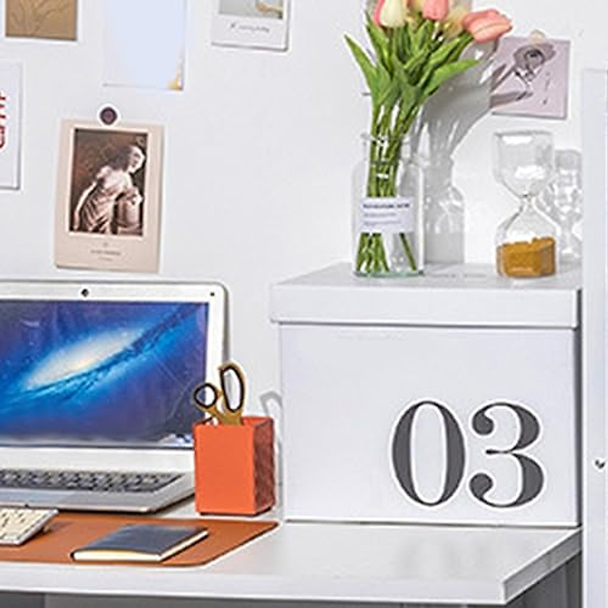 Airshi Cardboard Storage Box Portable Storage Box MultiPurpose Dust Proof Large Capacity Simple For Bedroom For Dorm (No.3 Box)