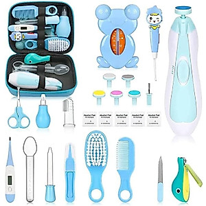 Baby Healthcare and Grooming Kit, Portable Baby Safety Care Set, Baby Essentials kit for Newborn (Blue 26 in 1)