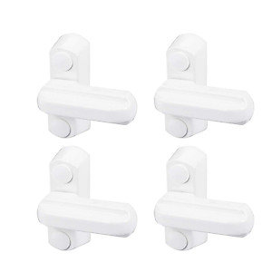 Scicalife 4pcs Window Security Jammer Locks Sash Blockers Zinc Alloy Extra Security Locks