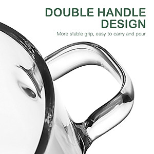 GANAZONO Cooking Pot Clear Saucepan Resistant Borosilicate Pot with Lid Handle Stovetop Simmer Pot Potpourri 1900ML