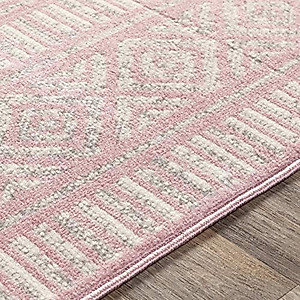Livabliss Dianne Global Tribal Area Rug,7'10" x 10'2",Pale Pink/Cream