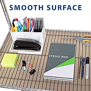 Seville Classics Heavy Duty Fitted Liners Water-Resistant Protector Mat, Non Adhesive for Wired Shelves, Office, Kitchen, Garage, 48" x 18" Shelf (2-Pack), Semi-Transparent Taupe