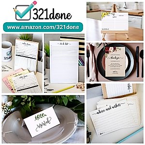 321Done Weekly Planning Notepad Landscape - 50 Sheets (8.5" x 5.5") - Horizontal Weekly Days of Week Paper Note Pad, Planner Organizing - Made in USA - Simple Script