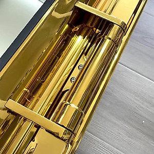 HONHPD 10L Stainless Steel Thickened Buffet Stove, Commercial Hotel Restaurant Breakfast Heating Furnace, Hydraulic Transparent Cover Buffet Stove, Chafing Dish Buffet Set, Gold（Full Size）