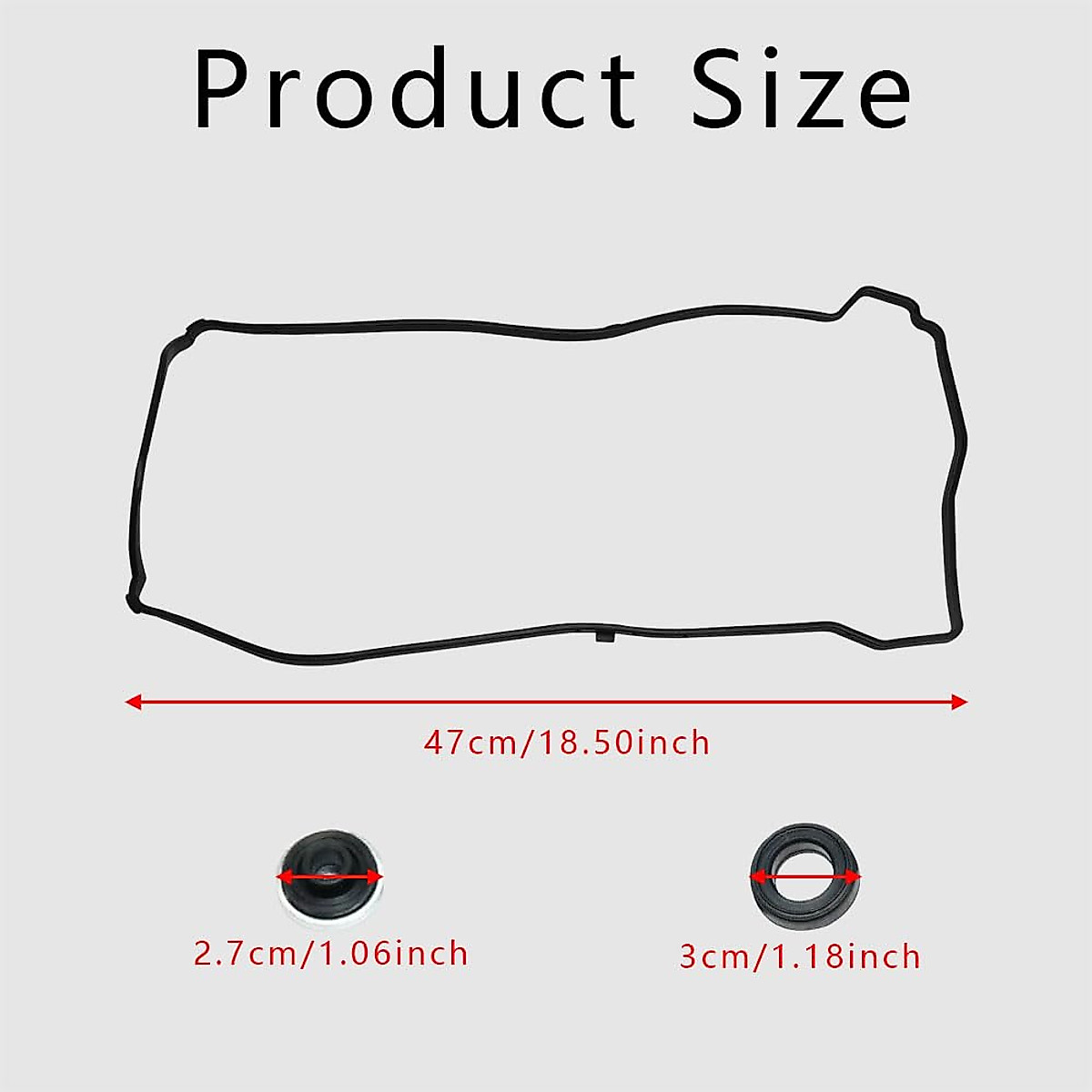 VS50614R Valve Cover Gasket Set Compatible with 2002-2015 Honda Accord Civic CR-V Element Crosstour Compatible with Acura 2004-2015 CSX ILX RDX RSX TSX 2.0L 2.3L 2.4L Replace 12341-R40-A00