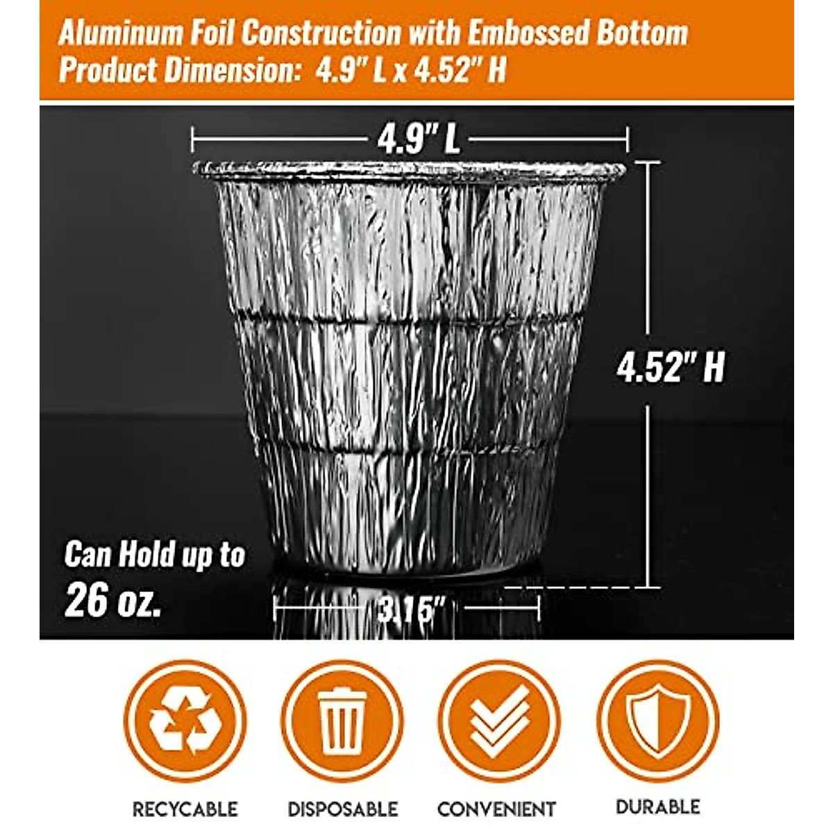 NUPICK 35 Pack BAC407 Grease Bucket Liner Compatible for Traeger Pro Series 575/780, 22/34 Series, Ironwood 650/885 Grills, Grill Accessories for Traeger, 4.9" x 4.5"