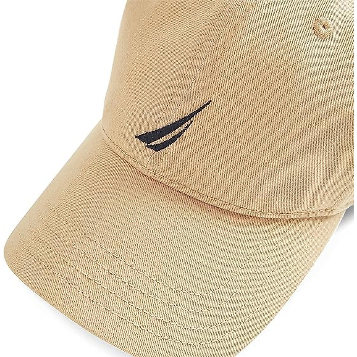 Nautica mens Classic Logo Adjustable Baseball-cap Hat baseball caps, Khaki (Beige), One Size US