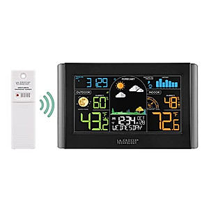 La Crosse Technology S77925-INT Wireless Color Weather Station, Black