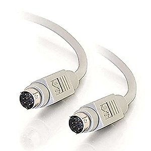 C2G 02318 8-Pin Mini-DIN M/M Serial RS232 Cable, Beige (10 Feet, 3.05 Meters), Laptop