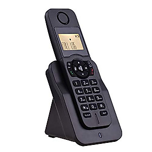 dsfen Expandable Cordless Phone Telephone with LCD Display Caller ID 50 Phone Book Memories Hands-Free Calls Conference Call 16 Languages Support 5 Handsets Connection for Office Business Home