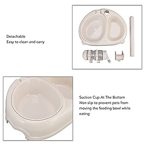 Zerodis Pet Water Dispenser Bowl, Automatic Pet Water Dispenser Dog Standing Water Food Feeder Prevent Slip Adjustable Height Cat and Dog Water Bowl