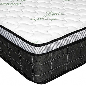 Swiss Ortho Sleep 10 inch Plush Pillow Top & Individually Wrapped Pocket Coils Innerspring - Green Foam Certified, Twin, White