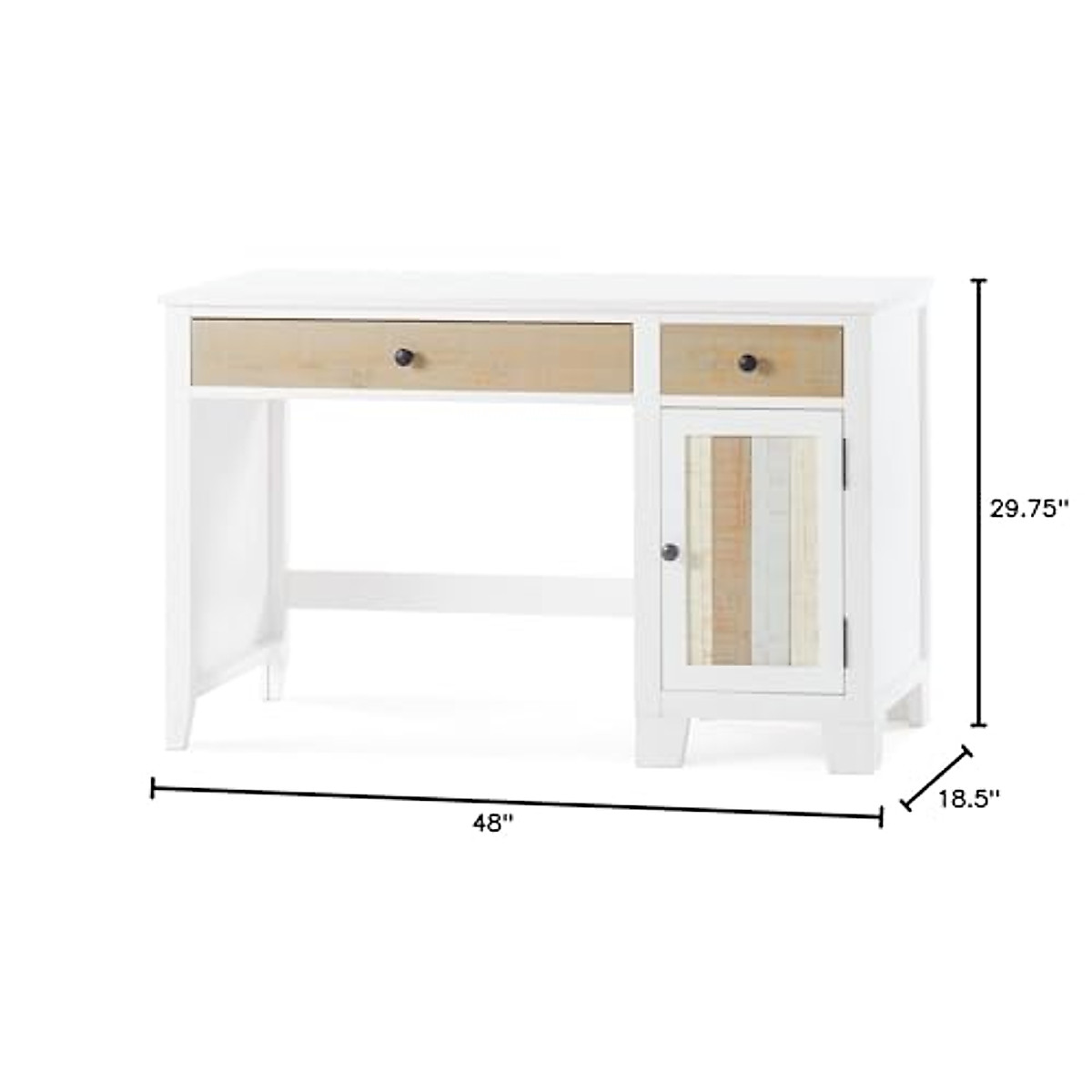 Child Craft Rockport Kid’s Writing Desk, Includes 2 Drawers and 1 Storage Cabinet, Plenty of Storage, Durable Construction, Non-Toxic, Baby Safe Finish (Sandstone)