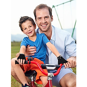 SATINIOR 4 Pairs Kids Half Finger Cycling Gloves Non Slip Sports Gloves for Summer Outdoor Sports Children