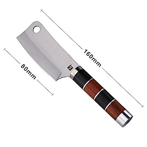 YQ Premium Cheese Knife for Charcuterie Boards,Multipurpose Cheese Cutter Cheese Cleaver,Hard Cheese Cutting Knife,3.2" Colorful Wooden Handle,Gift Box