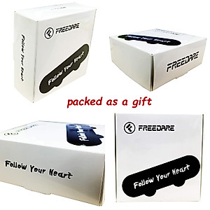 FREEDARE Skateboard Wheels with Bearings 54mm Wheels Skateboard Tool Multifunctional T Tool Set(White)