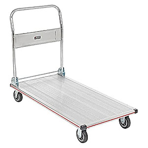 Global Industrial Folding Platform Truck, Aluminum, 48 x 24, 600 Lb. Capacity