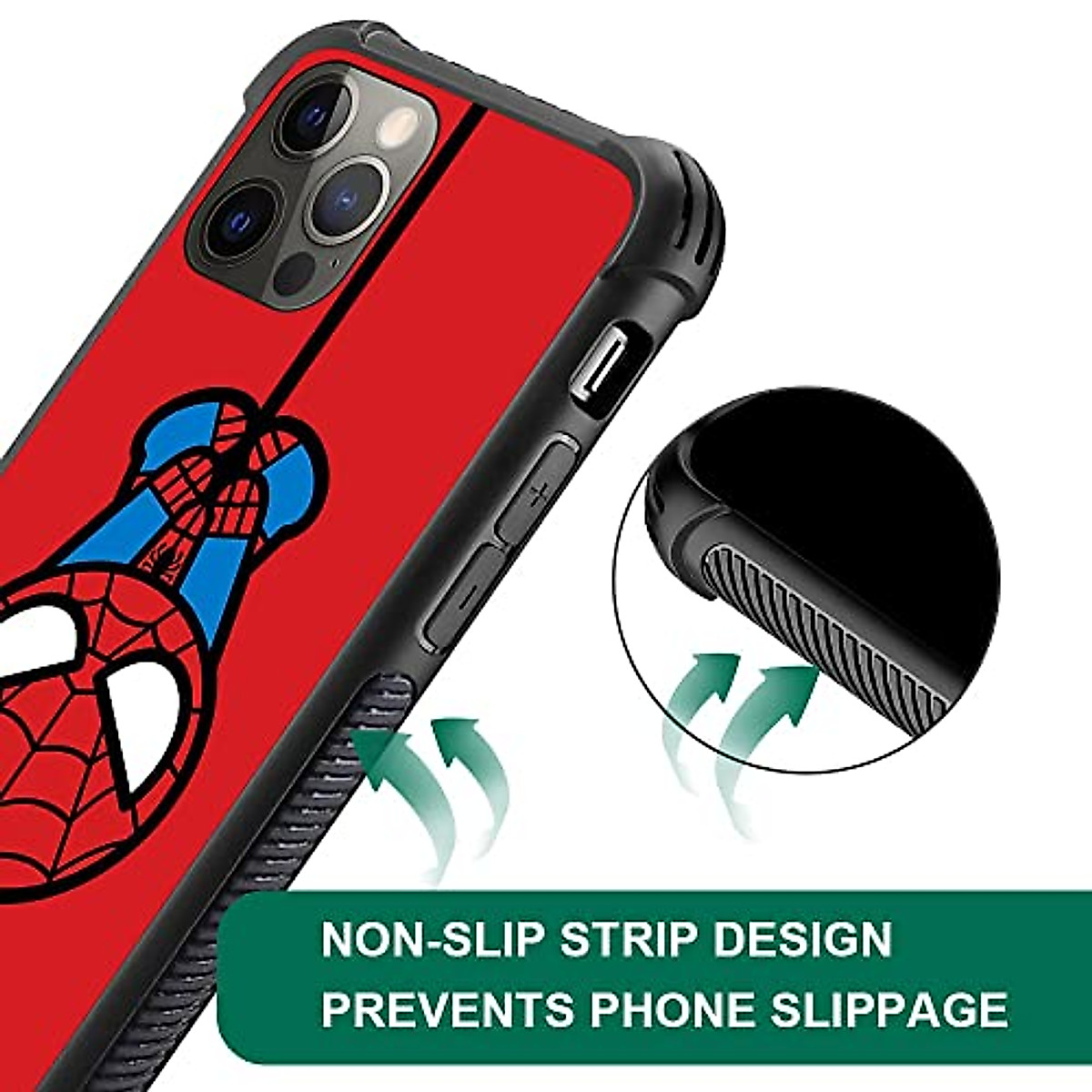 Cvkoyhl Case Compatible with iPhone 12 Case, Hero Man 006 Pattern Design Case for iPhone 12 Pro Cases for Anti-Fall and Shockproof Girl boy Gift Mobile Phone case