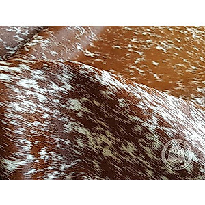 Sunshine Cowhides 100% Genuine Salt and Pepper Brown and White Cowhide Rug - Modern Style Animal Skin Rug & Floor Carpet for Living Room, Bedroom, Kitchen & More - Large (6x6-7ft)