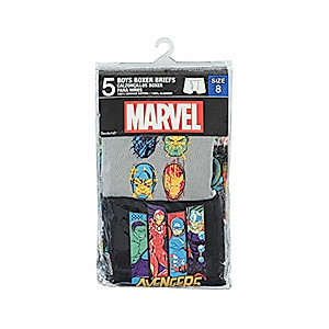 Marvel Boys' Little Avengers 5 Pack Boxer Briefs, Avgr 5pk BXR br, 6