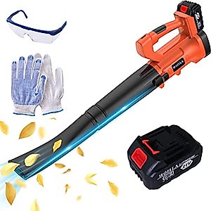 HOJILA Cordless Leaf Blower, 21V Electric Leaf Blower with 3.0Ah Battery & Charger, 6-Speeds Battery Powered Blower for Lawn Care,Patio,Garden,Yard,Jobsite