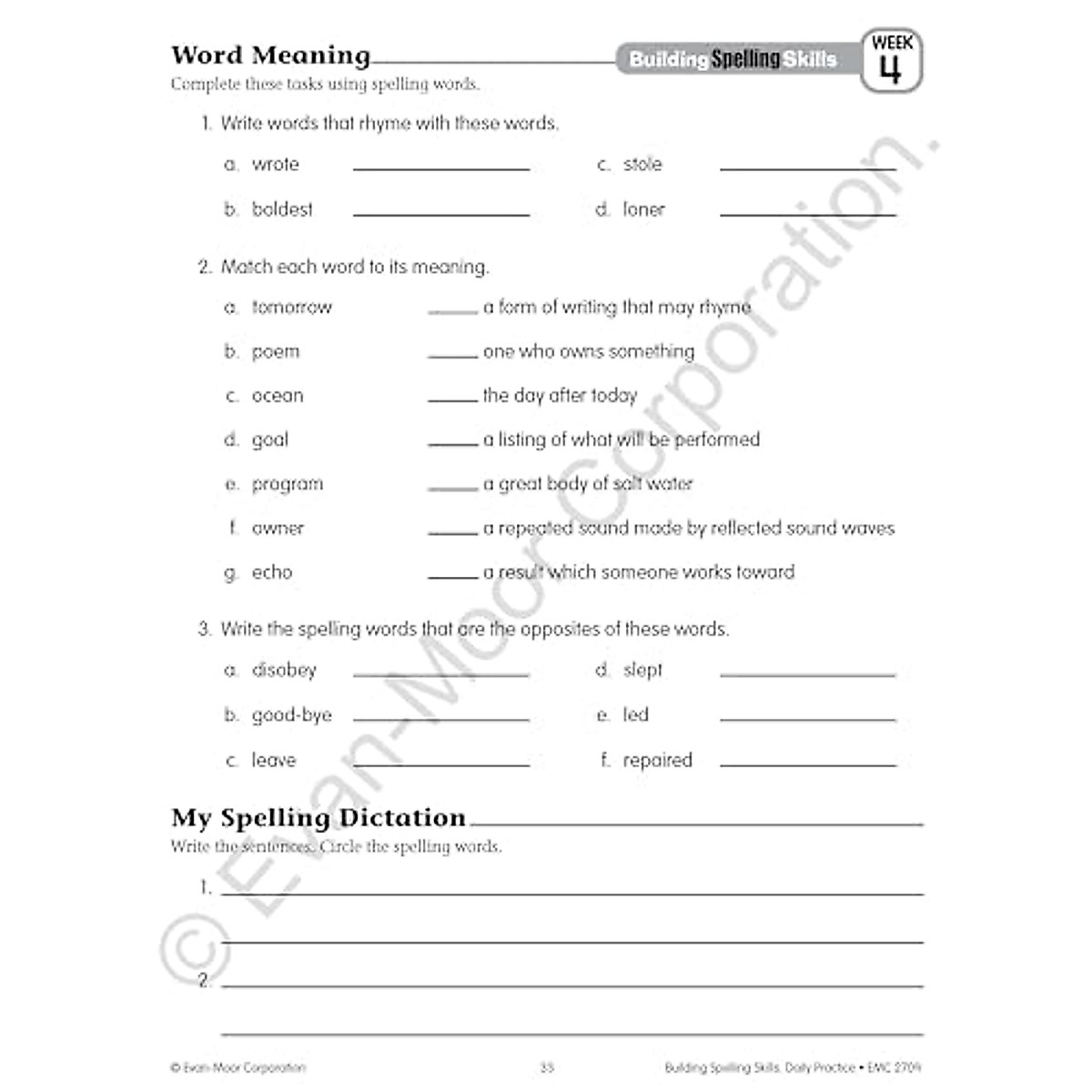 Evan-Moor Building Spelling Skills, Grade 5 - Homeschooling & Classroom Resource Workbook, Reproducible Worksheets, Teaching Edition, Spelling Strategies, Reading and Writing Skills