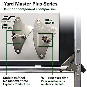 Elite Screens Yard Master Plus, 200-INCH 16:9 Height Setting Adjustable Portable Projector Screen, 4K HD Outdoor Indoor Movie Theater Front Projection, US Based Company 2-YEAR WARRANTY, OMS200H2PLUS
