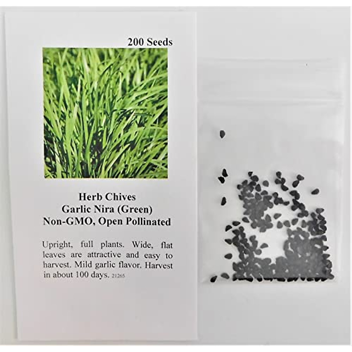 David's Garden Seeds Herb Chives Garlic Nira FBA-2343 (Green) 200 Non-GMO, Heirloom Seeds