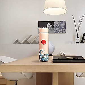 Coffee Thermos Water Bottle, Smart Tea Infuser Bottle with LED Temperature Display, Trendy style 17 OZ Stainless-Steel Water Bottle