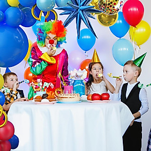 Carnival Balloons Kit,Circus Theme Party Decorations,150 Pcs Red Blue Yellow golden Rainbow Confetti Balloons,for Graduation Rainbow Carnival Decorations Birthday Party Supplies