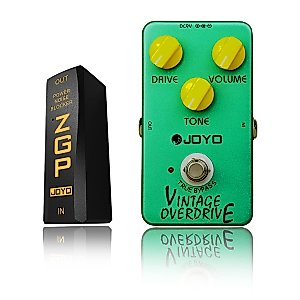 JOYO JF-01 Vintage Overdrive Pedal Bundle with JP-06 Noise Blocker Pedal Power Supply