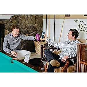 SNOWFOX Premium Vacuum Insulated Stainless Steel Beer Glass With Lid -Home Bar Accessories -Elegant Bartending -Lightweight Pint Glasses -Sleek Drinkware -Frosty Beverages Stay Cold -18oz -Olive Grey