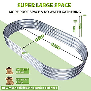 2Pcs Raised Garden Bed 6 x 3 x 1 FT,Galvanized Raised Garden Beds Outdoor for Vegetables Flowers Herb,Raised Garden Boxes Rustproof Planter Box Quick Setup for Backyards Terraces and Balconies