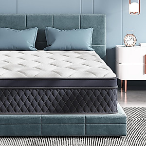 LDLON Full Size Mattress, 12 Inch Memory Foam Hybrid Mattress, Pressure Relieving Bed in a Box, Individual Pocket Springs for Motion Isolation, Edge Support, CertiPUR-US Certified, Fiberglass-Free