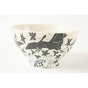 Mino ware Japanese Ceramics Rice Bowl Various Dinosaur Matte Finish made in Japan (Japan Import) GBC002