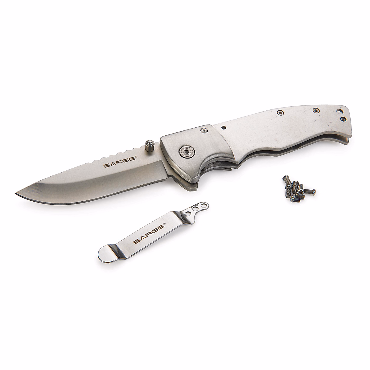 Sarge Knives SK-65KIT Liner Lock Folding Knife Kit, Stainless