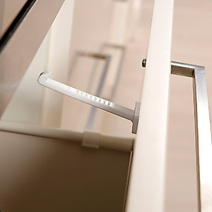 Dreambaby Safety Catches - Child Proof Cabinet & Drawers Locks Latches - White - 6 Count - Model L101