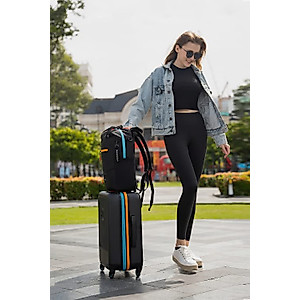 Sherpani Meridian, 22 Inch Expandable Hardshell Carry-On, Lightweight 22" Rolling Hardside Travel Luggage for Women, Stylish & Durable Suitcase (Chromatic)