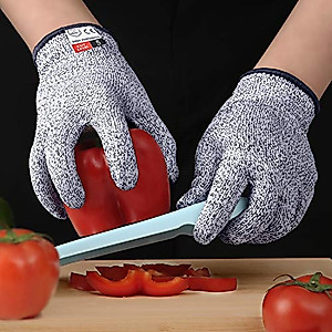 Apaffa 2PCS Cut Resistant Gloves Food Grade, Cut Proof Gloves for kitchen, Anti Cutting Gloves for Mandolin Slicing, Wood Carving Gloves, Small