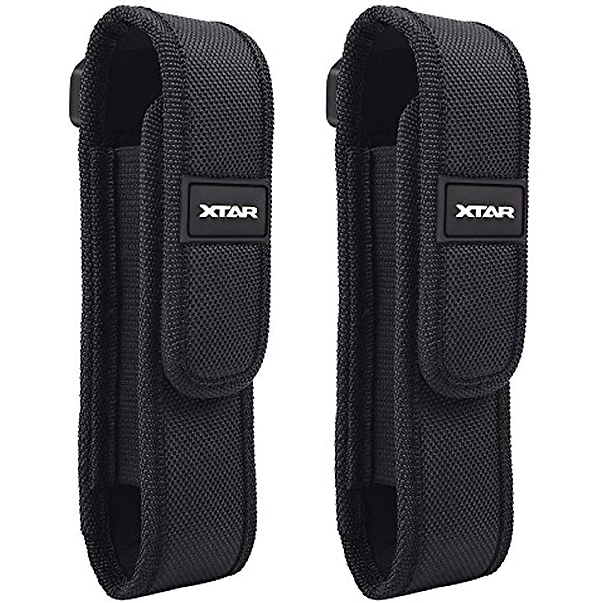 2-Pack Flashlight Pouch Holster Holder for 5"-6.5" Flash Light Compatible with Fenix UC30 UC35 E35 Surefire G2X 6P 6PX E2L 501B 502B Streamlight ProTac XTAR TZ20 (2 Flashlight Holster)