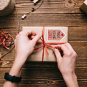 Wailozco Made with Love Stickers,Thank You Stickers,Handmade Stickers,Small Shop Stickers,Envelopes Stickers for Small Business, Online Retailers,Handmade Goods,500 Labels Per Roll